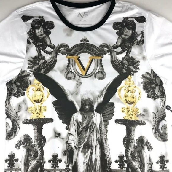 Versace Italia 1969 | Shirts | Versace Italia 969 Angel Print Men Shirt ...